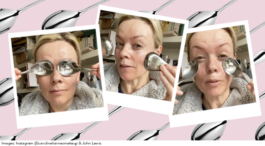 This makeup artist trick uses spoons to treat eye bags - and it's ...