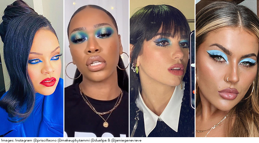 Blue makeup is everywhere RN; here's how to wear it - Get the Gloss